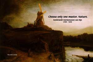 Rembrandt Painting 'The Mill' & Nature Quote : Famous Art Science ...